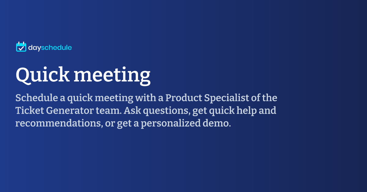 Quick meeting